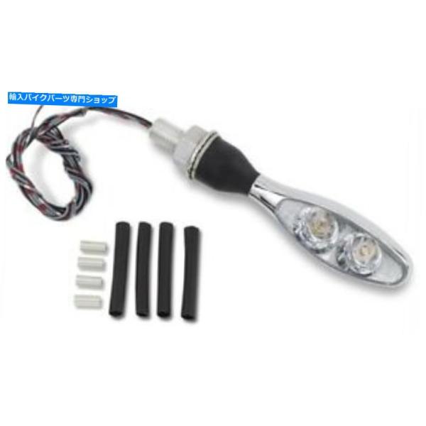 クロームパーツ クレアキンケロマンマイクロ1000マーカーライトD / Fクロムレッド/アンバー Kuryakyn Kellerman Micro 1000 Marker Light D/F Chrome Red/Amber