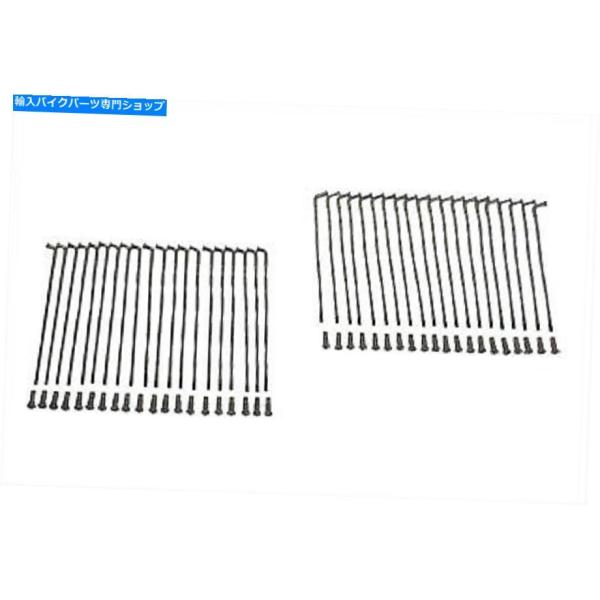 クロームパーツ Chrome 19スポークSet TwirleDタイプ、Harley Davidson、V-Twinによる Chrome 19 Spoke Set Twirled Type,for Harley Davidson,by V-...