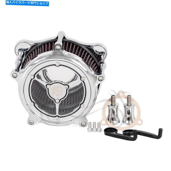 クロームパーツ ChromeクリアレッドRSDエアクリーナー摂取フィルターフィットハーレーツーリングソフト Chrome Clear Red RSD Air Cleaner Intake Filter Fit For Harley Tour...