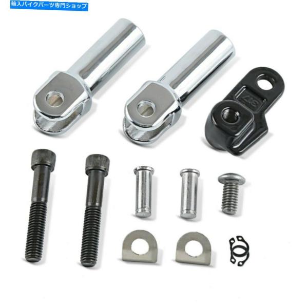 クロームパーツ 旅客フットペッグはハーレーソフトスリム12-17 CRAFTRIDSクロムのサポート Passenger footpegs support for Harley Softail Slim 12-17 Craftride ch...
