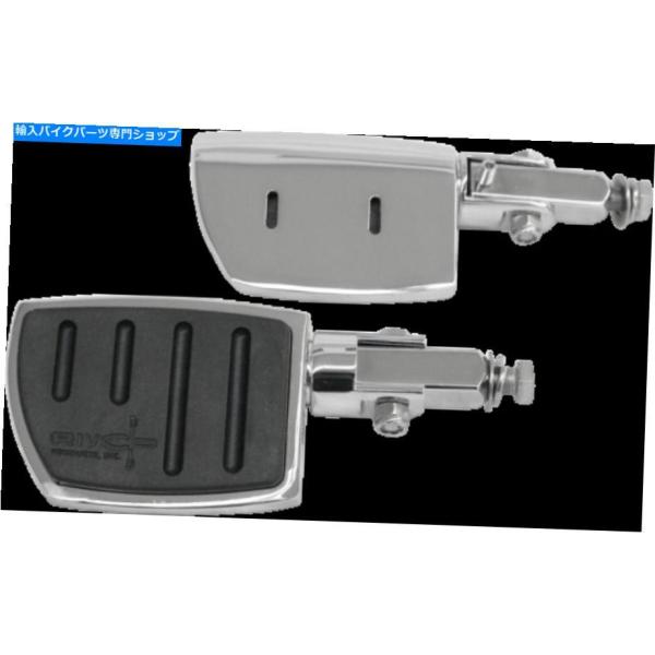 クロームパーツ Rivco Products PEGSWフラットフットワイドペグクローム Rivco Products PEGSW Flatfoot Wide Pegs Chrome