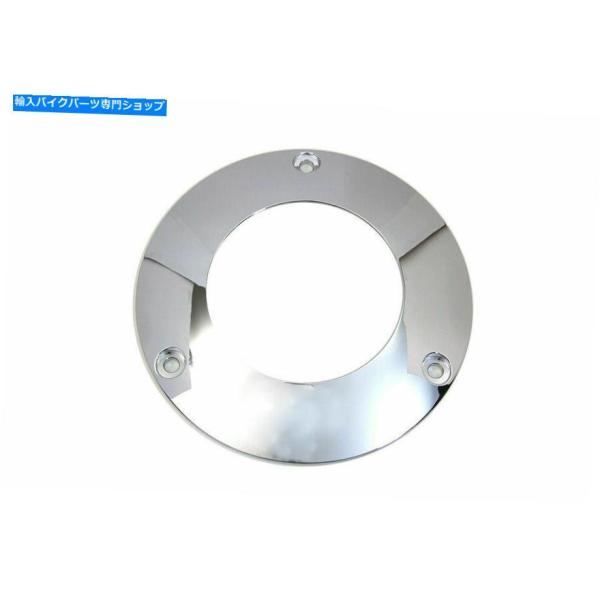 クロームパーツ Harley Davidson for Harley Davidsonによるクロム3ホールC-THRUダービーカバー Chrome 3-Hole C-Thru Derby Cover for Harley Davidson ...