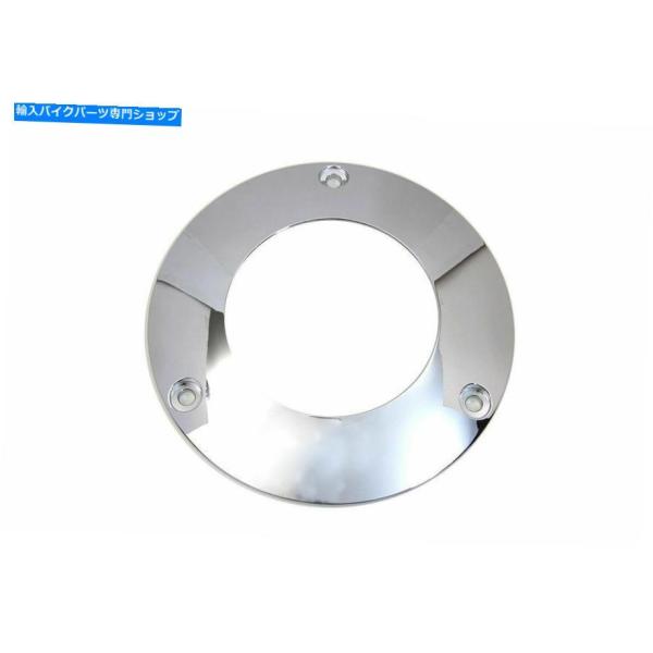 クロームパーツ Harley Davidson for Harley Davidsonによるクロム3ホールC-THRUダービーカバー Chrome 3-Hole C-Thru Derby Cover for Harley Davidson ...