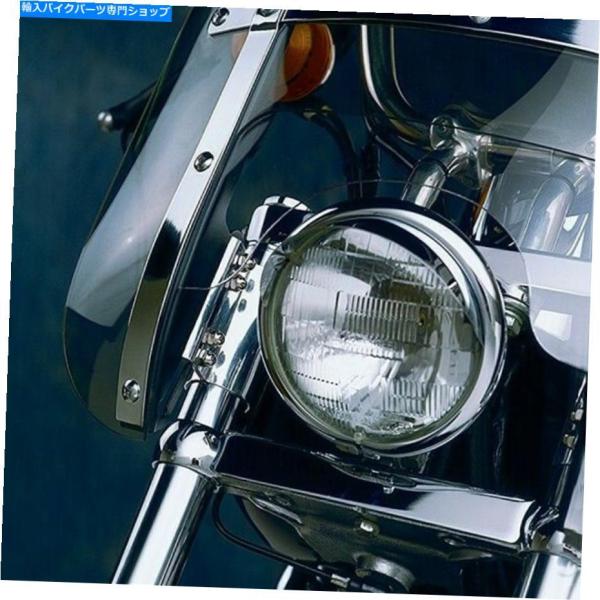 クロームパーツ ナショナルサイクルヘビーデューティウィンドシールドマウントキット - 狭いストレートフォーク - キットチャット National Cycle Heavy Duty Windshield Mount Kit - Narrow...