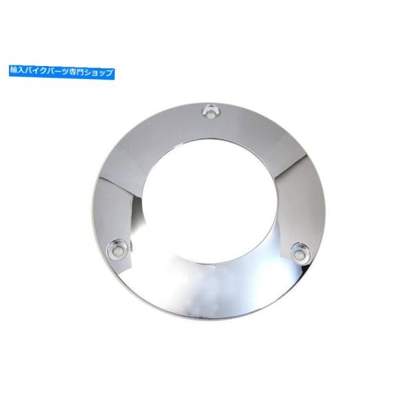 クロームパーツ Chrome 3-Hole C-THRUダービーカバー Chrome 3-Hole C-Thru Derby Cover