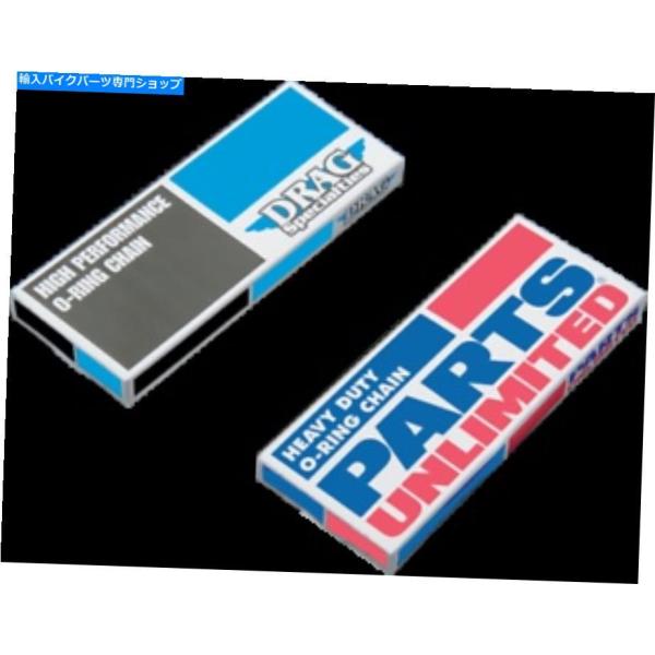 クロームパーツ Drag Specialties Chrome 530シリーズOリングチェーン112リンク1222-0265 Drag Specialties Chrome 530 Series O-Ring Chain 112 Links...