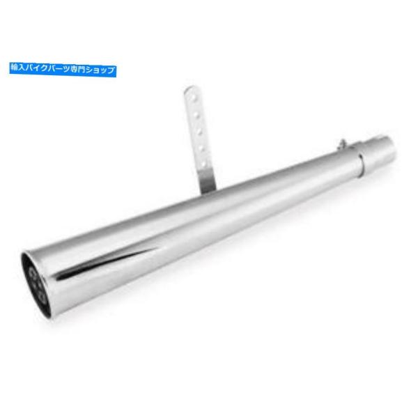 クロームパーツ ヘリックスレーシングベル型メガホンマフラー Helix Racing Bell-Shaped Megaphone Muffler