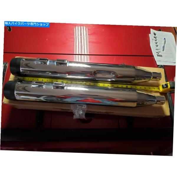 クロームパーツ 4 "Dia Chrome Perf Perf Perf Slip flh / Flt Harley 1995-2016 4" DIA CHROME PERF SLIP ON PIPES BLK TAPERED TIPS F...