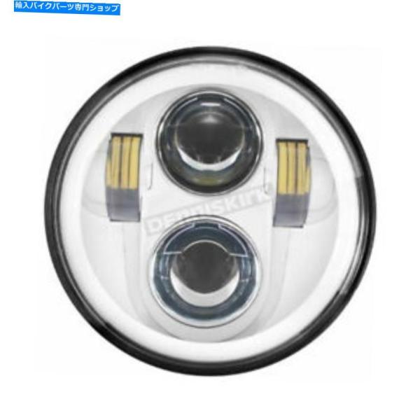 クロームパーツ HaloMaker LEDヘッドライト - HW195012のHogworkz Chrome 5.75 HogWorkz Chrome 5.75 in Halomaker LED Headlight - HW195012