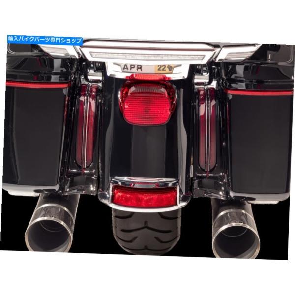 クロームパーツ CiRoブラックリアLEDフィラーパネルライト14-20ハーリーツーリングFLHR FLTK FLTRU Ciro Black Rear LED Filler Panel Lights 14-20 Harley Tourin...