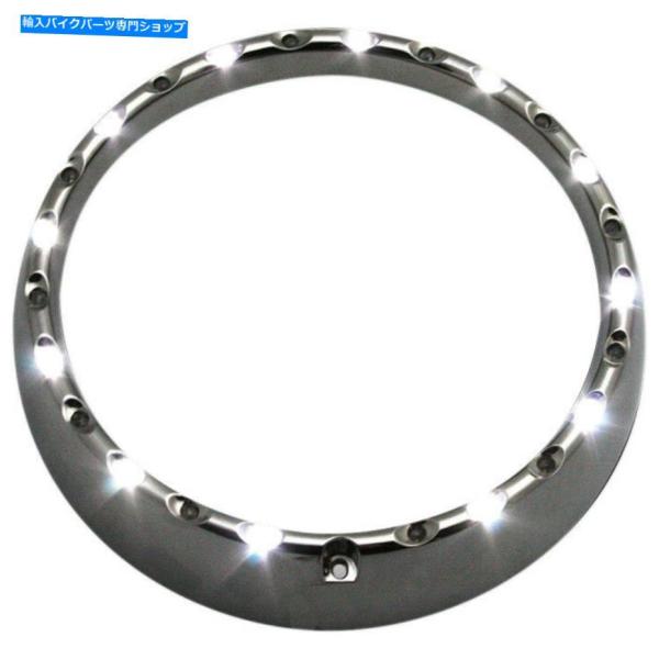 クロームパーツ カスタムダイナミクス7 "LED HaloヘッドライトトリムリングクロームCDTB-7TR-1C Custom Dynamics 7" LED Halo Headlight Trim Ring Chrome CDTB-7TR-1C
