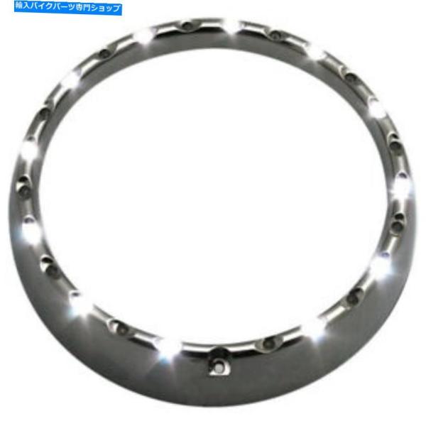 クロームパーツ カスタムダイナミクスHaloヘッドライトトリムリング - FLHT 14+ - クロム| CDTB-7TR-1C Custom Dynamics Halo Headlight Trim Ring - FLHT 14+ - C...