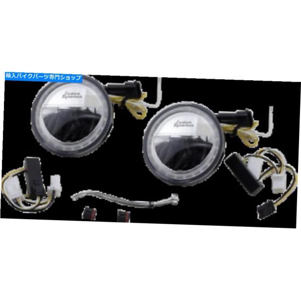 クロームパーツ カスタムダイナミクス4.5 "Trubeam琥珀色/白LED通過ランプクロムCDTB-45-AW-2C Custom Dynamics 4.5" Trubeam Amber/White LED Passing Lamps C...