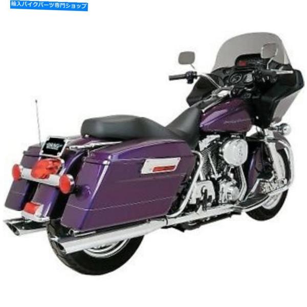 クロームパーツ Python 3.5 "ハーリーツーリング95-16のためのスラッシュカットスカラップクロムスリップオンマフラー Python 3.5" Slash Cut Scalloped Chrome Slip-On Mufflers...