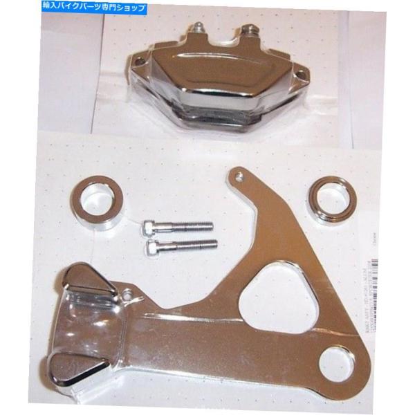 クロームパーツ ハーリーrevtechリアビレット4ピストンブレーキキャリパーキット08-10 Sportsterモデル Harley RevTech Rear Billet 4-piston Brake Caliper kit 08-10...