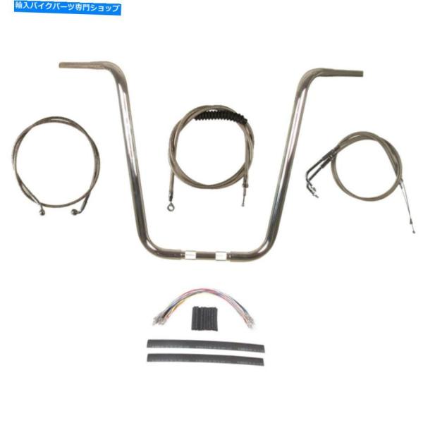 クロームパーツ 1 1/4 "Chrome Wild 1 WO571 20" Pyscho Ape Hanger Kit 2007-2010ハーレーソフト 1 1/4" Chrome Wild 1 WO571 20" Pyscho Ape ...