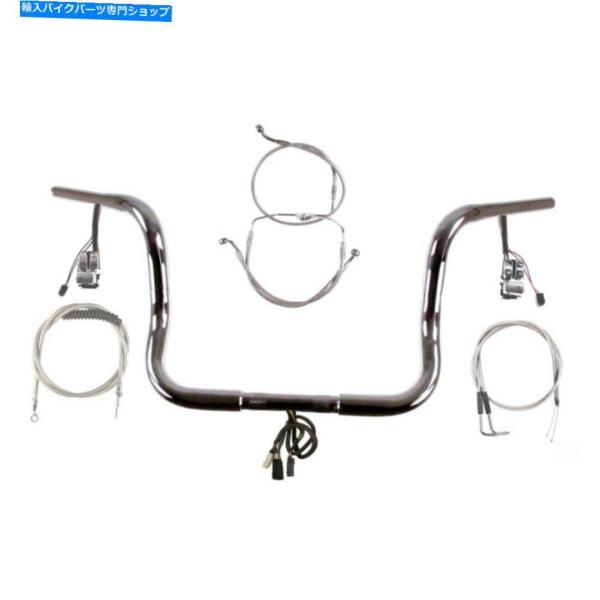 クロームパーツ 1 1/4 "Chrome 12" Prewreadハンドルバーキット2006ハーレーストリートグライドW /ラジオ 1 1/4" Chrome 12" Prewired Handlebar Kit 2006 Harley ...