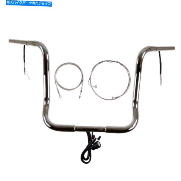 クロームパーツ 1 1/4 "Chrome 16" Prewread Bar Kit 2014-2015ハーリーウルトラクラシックウルトラ限定 1 1/4" Chrome 16" Prewired Bar Kit 2014-2015 Har...