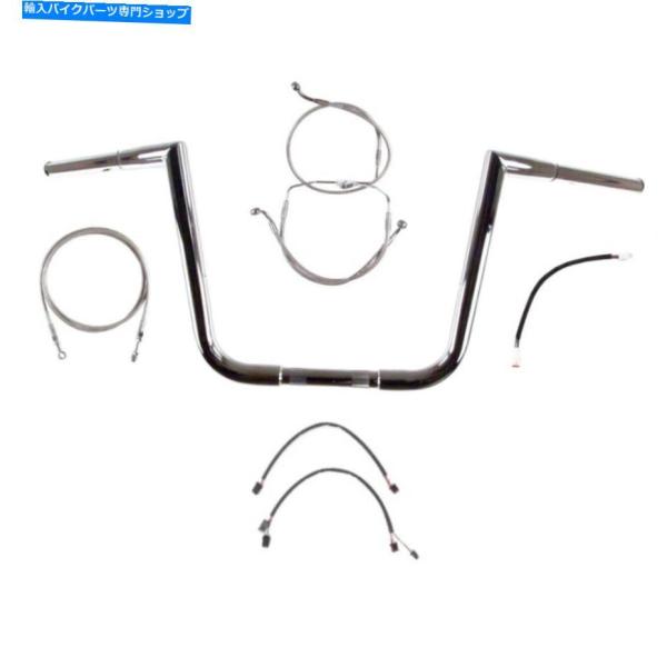 クロームパーツ 1 1/4 "Chrome 12" Jarheadハンドルバーキット2017＆Up Harley Road KingなしABS 1 1/4" Chrome 12" Jarhead Handlebar Kit 2017 &am...