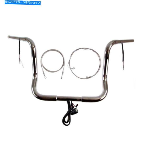 クロームパーツ 1 1/4 "Chrome 14" Prewread Bar Kit 2014-2015ハーレーウルトラクラシックウルトラ限定 1 1/4" Chrome 14" Prewired Bar Kit 2014-2015 Har...