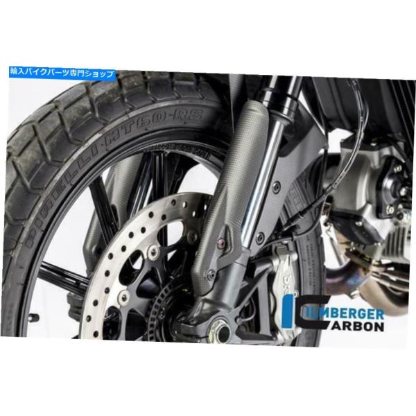 カーボン Ilmbergerカーボンマットフォークレッグカバーペアドゥカティスクランブラ全体2016 Ilmberger Carbon Matt Fork Leg Covers Pair Ducati Scrambler Full Thot...