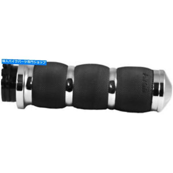 スロットル エイボンエアクッショングリップクロームスロットルスライド、プッシュプルエアー90 Avon Air Cushion Grips Chrome Throttle Slide, Push Pull AIR-90