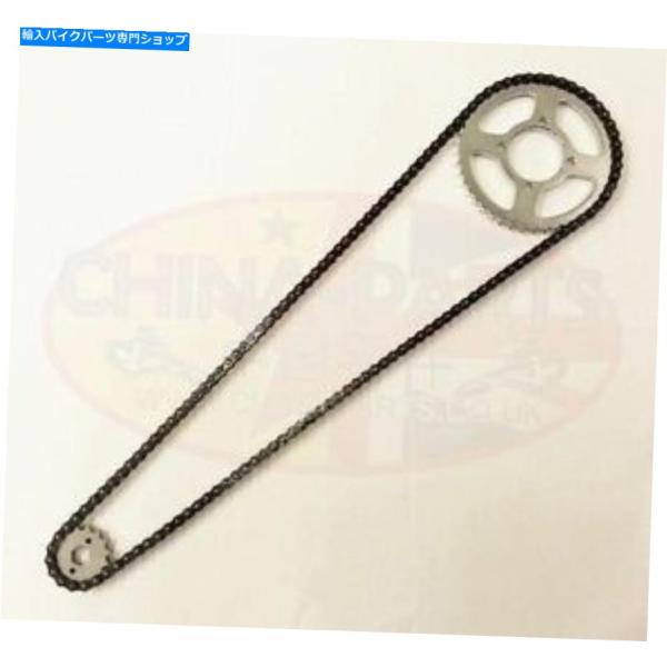 スプロケ スカイジェットSJ125-26マイクアレット用デー＆スピットカット - オリジナルのタイトルを表示する Skyjet SJ125-26 ハイギアセット用チェーン ＆ スプロケットキット- show original title