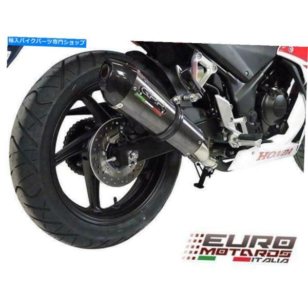 サイレンサー ホンダCBR 300R GPR排気GPE CFカーボンルックススリッソシリコンター端ターミナルマフラー Honda CBR 300R GPR Exhaust GPE CF Carbon Look Slipon Silencer...