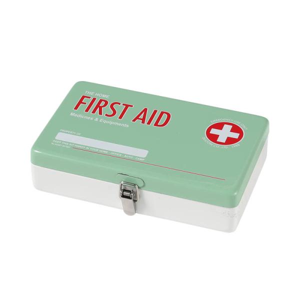 デザインを楽しむスチールボックスUTILITY BOX ''FIRST AID'' MINT GREENユーティリティ ボックス ファースト エイド品番:120-364FA-MGカラー:MINT GREENサイズ :H.45mm W.180...