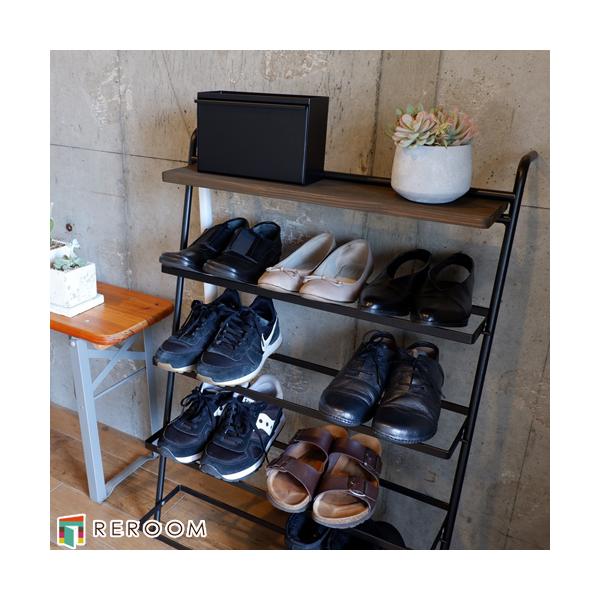 日東 オシャレで立て掛けるだけで靴の収納スペースを増やすことができるシューズラック アイアンシューズラック ISR-DBスチール（粉体塗装）・天然木(パイン)カラー：ダークブラウン(DB)サイズ：W600×D325×H861重量:約4.5キ...