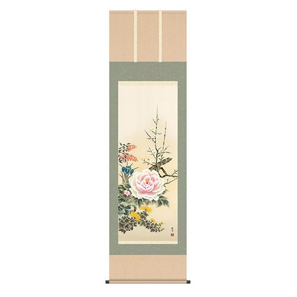 商品番号:KZ1A1-034商品名:四季花(しきばな)サイズ:幅54.5×高さ約190cm作家名:山村観峰作家略歴:愛知県美大にて日本画を専攻。構図バランスに優れた独特の画風で幅広く人気を集める。市展 県展をはじめ各展にて入選多数。三美会会...