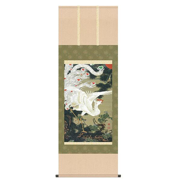 商品番号:KZ2G9-032商品名:老松白鳳図(ろうしょうはくほうず)サイズ:幅54.5×高さ約153cm作家名:伊藤若冲作家略歴:近世日本の画家の一人であり、江戸時代中期の京にて活躍した絵師。没後200年にあたる平成十二年の京都国立博物館...