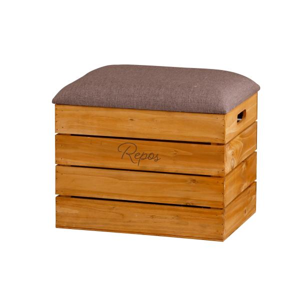 アビテ ルボ・ストレージスツール ウッドボックス ナチュラル wey-101-NA材質：ウッド ポリエステルカラー：ナチュラルサイズ：w440×d345×h375mm　耐荷荷重：80kg生産国：中国