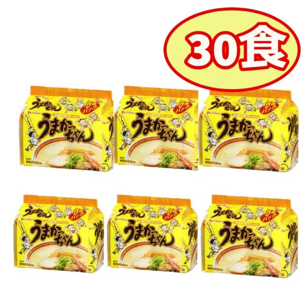 ハウス食品うまかっちゃん 即席ラーメン 5食入り 6パックスープは豚骨エキスをベースに野菜エキス・香辛料でまとめた白濁したスープです。ポークの香り高いオイルがおいしさを一層ひきたてます。粉スープを溶かすと白濁色になり、豚骨の独特な香りが広が...