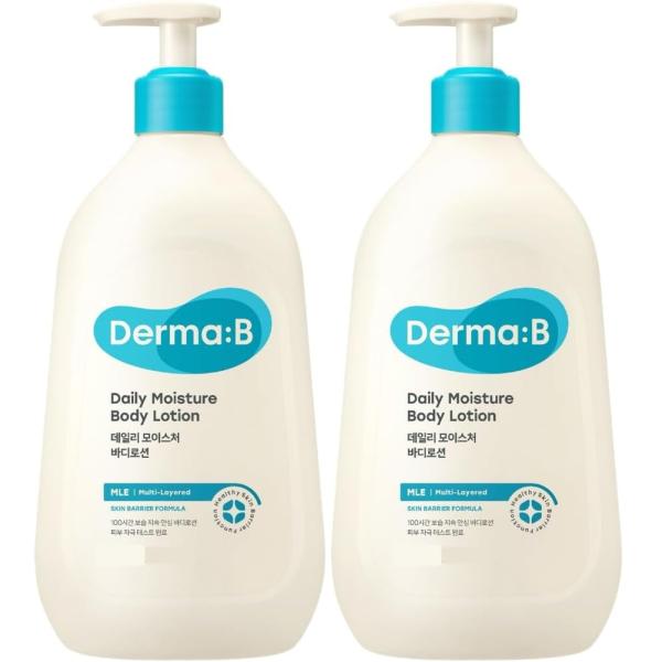 大容量 2本セット ダーマB デイリーモイスチャーボディーローション 860mlしっとりするのにべたつかないテクスチャーで、さらっとするのにモチモチ肌に。お肌に保護膜を形成し、乾燥し敏感になった皮膚の肌バリアをサポートします。ウッディ＆パウ...