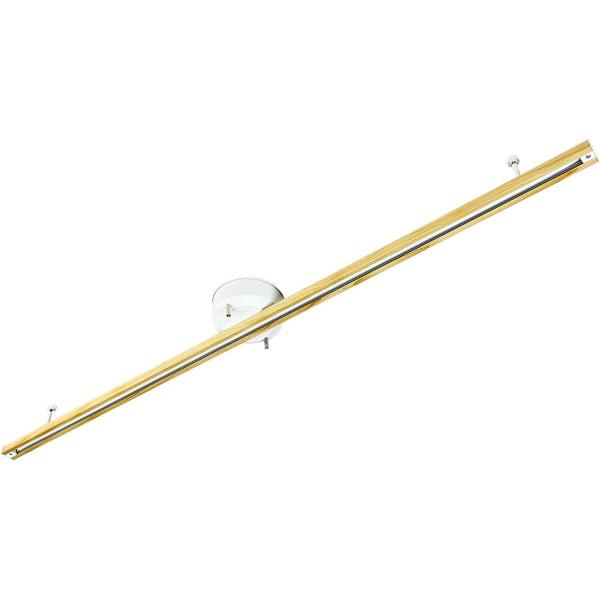 実質可動域で126cmの大きなスライド領域を持ち、ナチュラルウッドカラーの加飾を施したお洒落なライティングダクトレール。お好みのライティングダクトレール用照明を、お好きな場所にレイアウトできます。100cmより長く150cmより短い寸法で、...