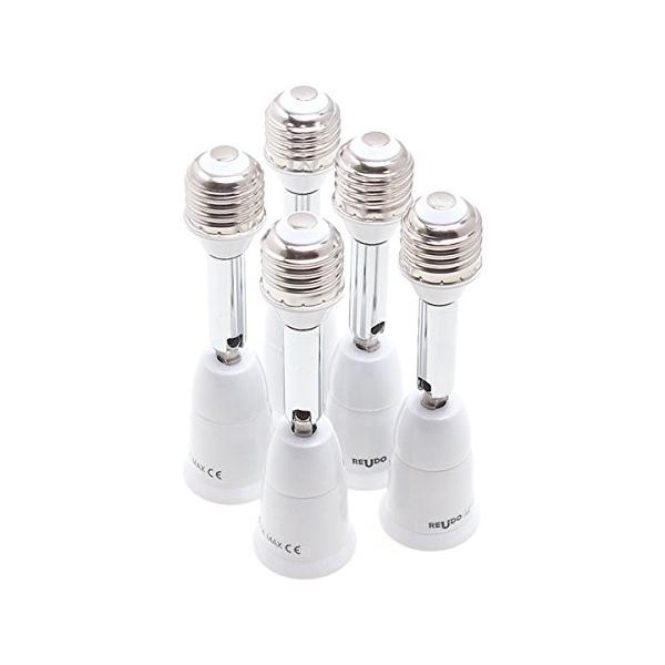 ■E26口金と対応電球の間に挿入し、約110mm延長するアダプター、最大90度に曲げて電球の向きを調節することも出来ます■天井に埋め込まれたダウンライトに装着し光源位置を下げることで、光の拡散範囲が広くなり明るさがアップ■ペンダントライトに...