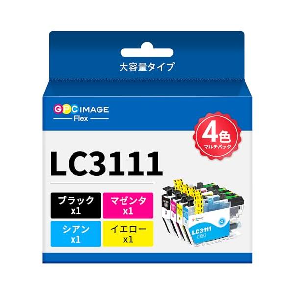 商品仕様：ブラザー 用 インクlc3111 4本セット 大容量には LC3111BK ブラック / LC3111C シアン / LC3111M マゼンタ / LC3111Y イエロー があります。対応機種：プリンターDCP-J587N DC...