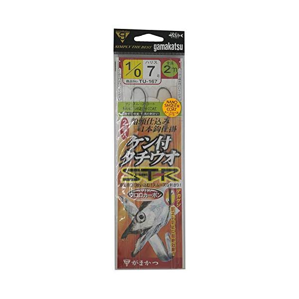 がまかつケン付タチウオST-R1本仕掛NSCナノスムースコートTU-167糸付針仕掛け■全長：2.0m■使用鈎：ケン付タチウオST-Rナノスムースコート■入り数：1本2組入≪がまかつ糸付針仕掛け≫※内容量・パッケージ等の仕様は、予告なく変更...