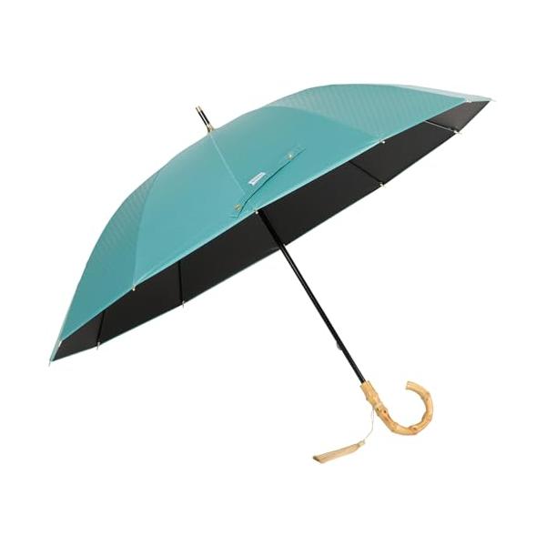 サイズ約:親骨/50cm、傘の直径/88cm、全長/68cm本体重量約:295g素材・材質:ポリエステル100%、グラスファイバー、アルミ、バンブー生産国:中国、その他仕様:晴雨兼用、UVカット99.9%以上、遮光100%、遮熱、UPF50...