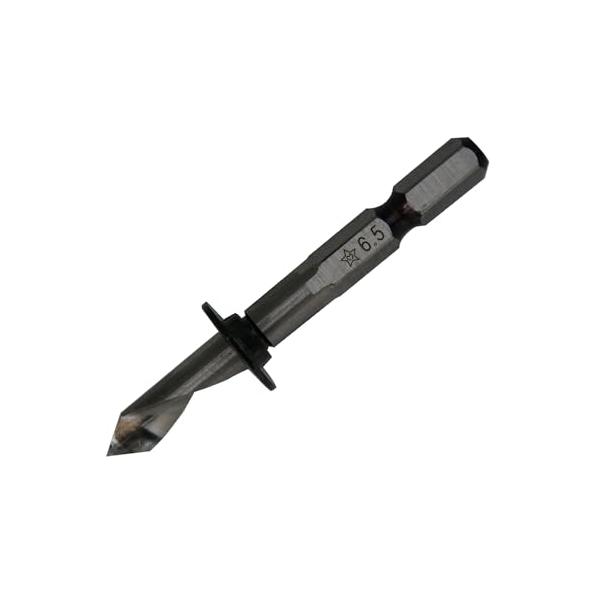 仕様:6.35mm六角軸サイズ:全長65mm・ネジ丈25mm・軸径6.35mm軸:普通鋼刃:普通鋼