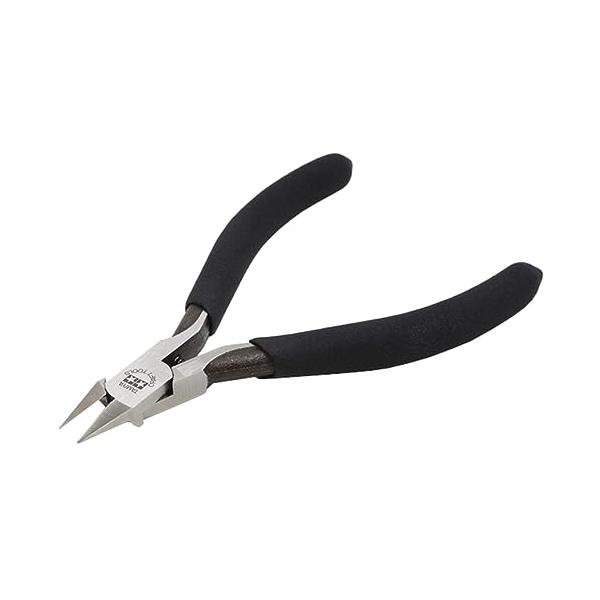 クラフトツールシリーズ細かなパーツの切り出しに威力を発揮プラモデル製作に欠かせない工具、ニッパー先細形状に仕上げた繊細な刃先が特徴ブラックカラーのグリップ部分は、滑りにくく手によくなじむ特殊ゾルコーティング仕上げ