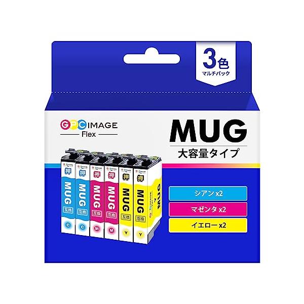 商品仕様：弊店の MUG-4CL マグカップ インク 6本セット 大容量には MUG-C *2 シアン / MUG-M *2 マゼンタ / MUG-Y *2 イエロー があります。対応機種：プリンター EW-452A EW-052A に適用...