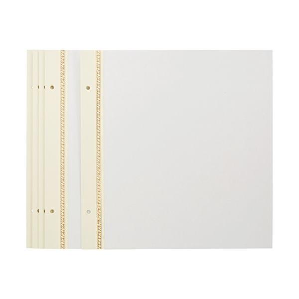 フエルアルバム専用の替え台紙Sサイズ高級感のあるゴールドライン付きの台紙ですナカバヤシの人気シリーズ、台紙が増やせるフエルアルバム
