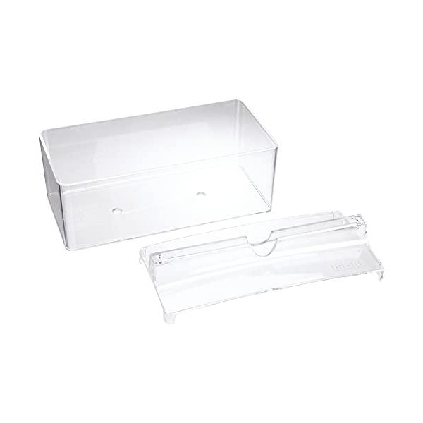 本体サイズ：約262mm×130mm×95mm素材：容器 ポリスチレン、フタ ポリスチレン耐熱温度：70℃収納可能サイズ：縦 120mm×横230mm×高さ80mm以下生産国：中国