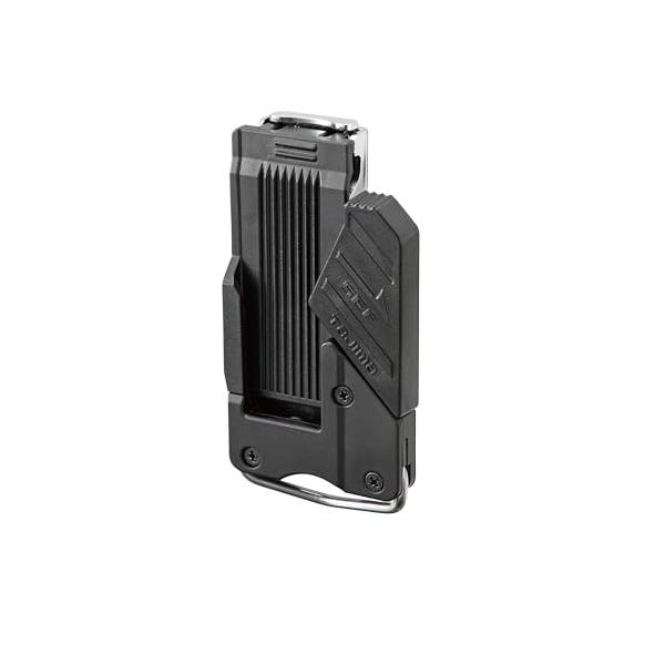 固定方法：クリップ式作業着のポケットや腰袋のフチにも取付可能軽さ重視の樹脂タイプベルトサイズ：幅50mm以内、厚み3mm以内※製品の仕様上、ベルト装着時に左右に動く場合がございます