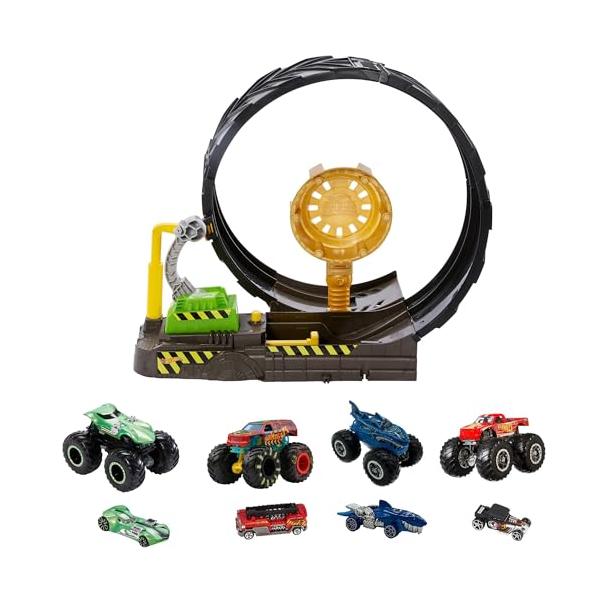 内容ベーシックカーとモンスタートラックでループチャレンジが出来るプレイセットが登場！優勝カップを目指して、大きくジャンプ！ ベーシックカー４台と モンスタートラック４台付きです。原産国ベトナム　対象年齢4歳プレゼントに最適お誕生日、クリスマ...