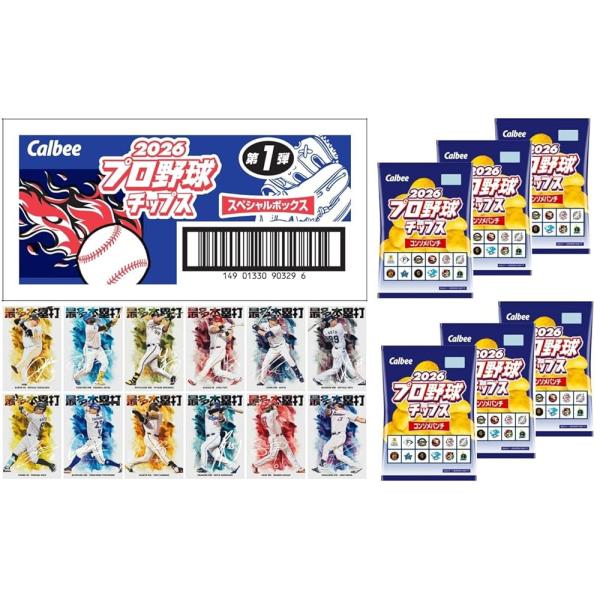 【発売日：2026年05月02日】「商品情報」商品紹介２０２６プロ野球チップススペシャルボックス第１弾。「プロ野球チップスコンソメパンチ6袋と、5枚入カードパック×12パックをセットアップした商品です。原材料・成分じゃがいも（国産又はアメリ...