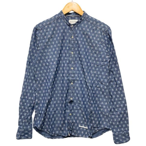 ■商品情報[管理番号]40337[ブランド]ノーブランド（no brand）[タイプ]tintoria mattei ティントリア マッティ バンドカラー シャツ[対象]メンズ[カラー]blue Blue [サイズ] 38肩幅：約42cm着...