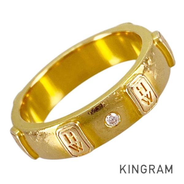 管理番号：ss-3531713300001■商品名ハリーウィンストン HARRY WINSTON HWロゴ バンド K18YG ダイヤモンド 10号(50) リング■ブランドハリーウィンストン（HARRY WINSTON）■モデルHWロゴ ...